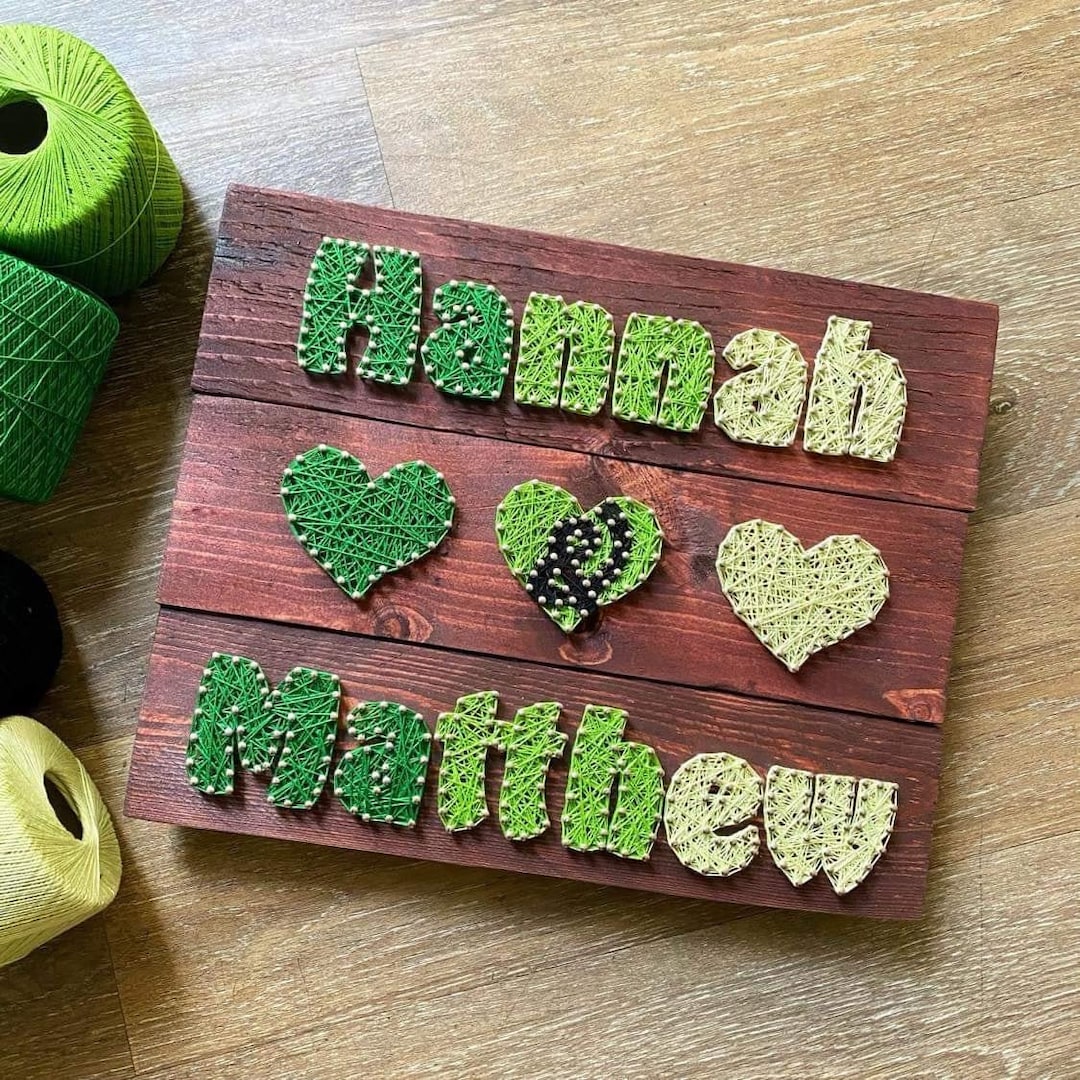 String Art Name Couple, String Art Name Sign, Personalized Couple Sign, Custom String Sign ...