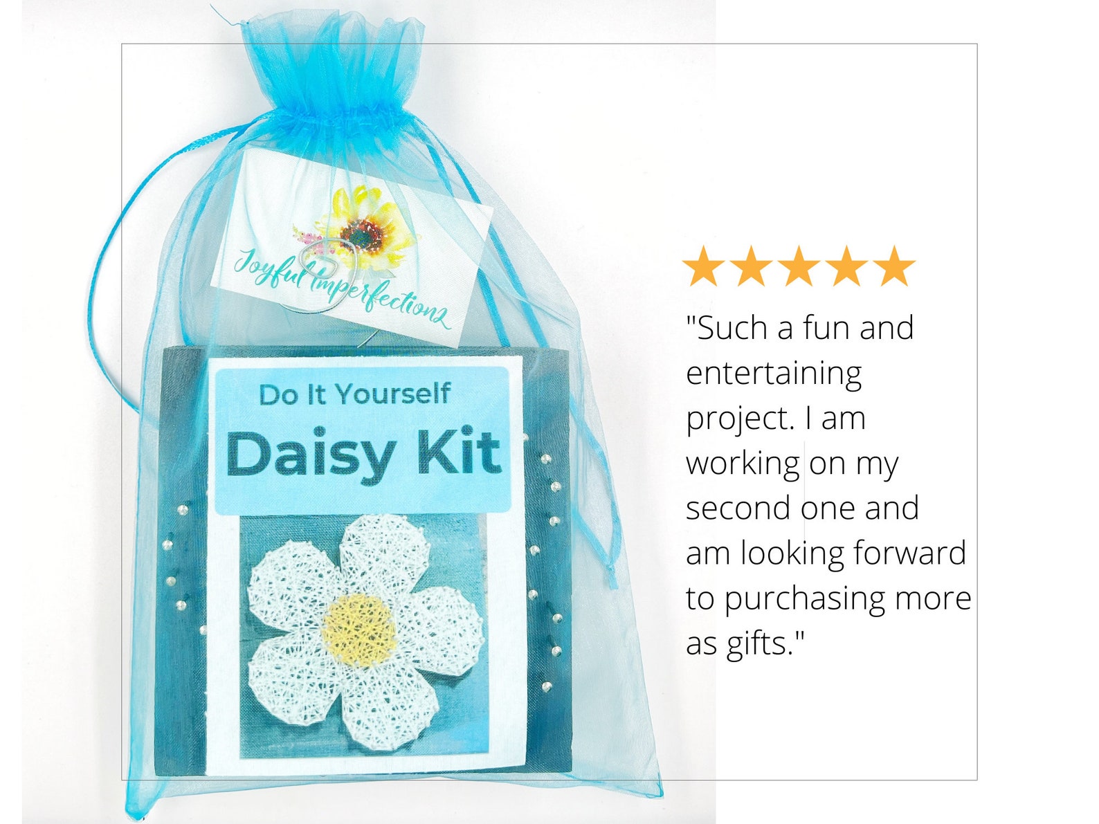 DIY Groovy Daisy String Art Kit | Upcycled Wood Photo Display - Etsy