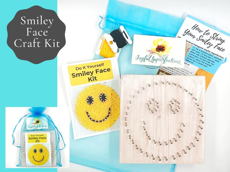 Smiley Face String Art DIY Kit Smiley Face Craft Kit Groovy Birthday ...