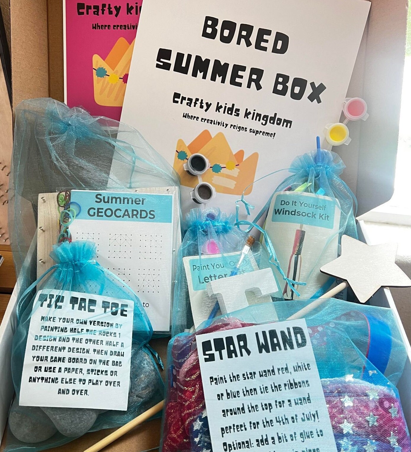 Bored Summer Box Kid Craft Kits Kid Activity Box Summer Crafts Summer ...