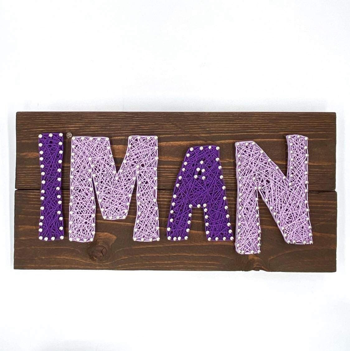 Personalized String Art Name Sign for Kids, Custom Color Wall Art, Kid ...