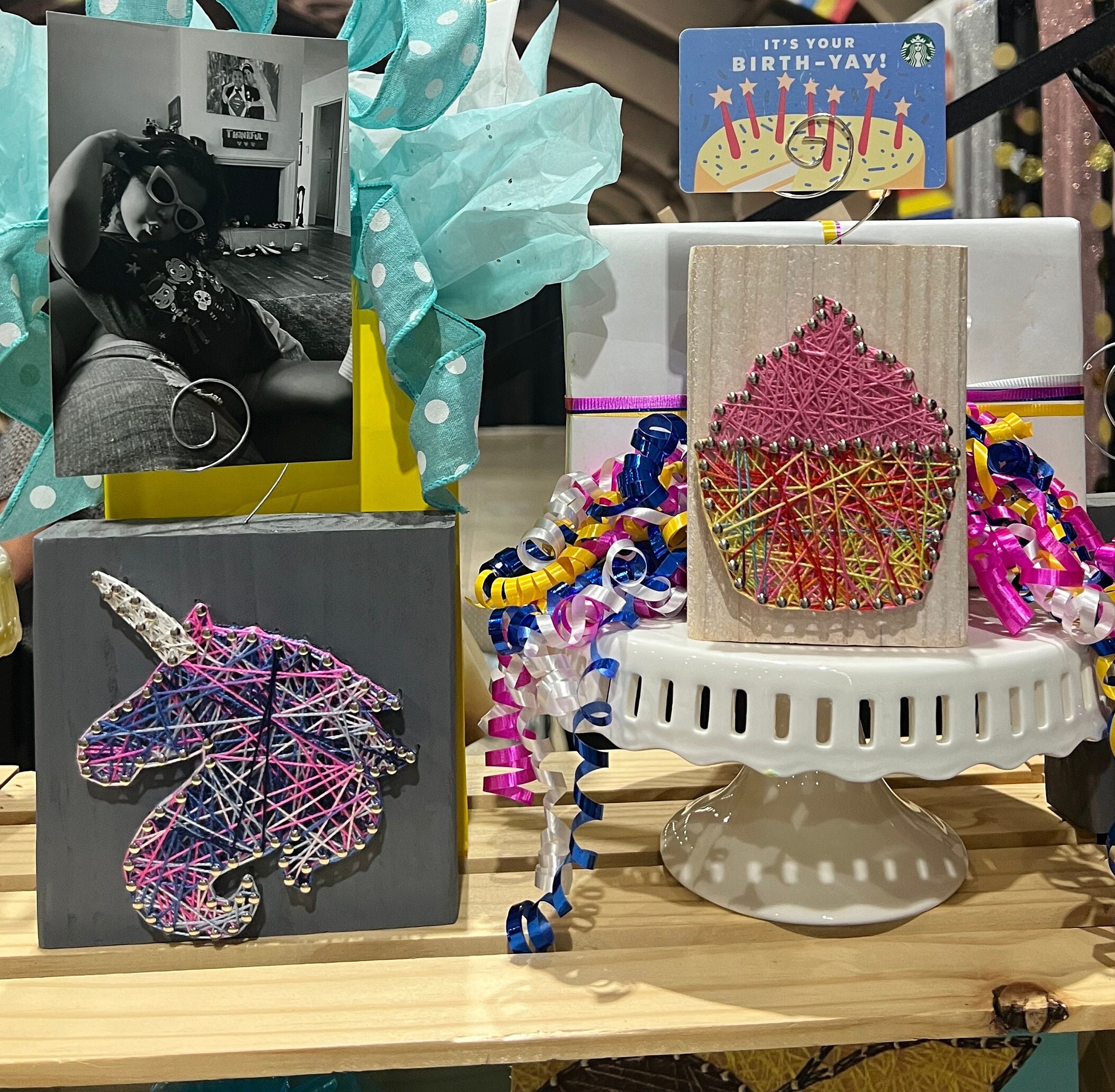 String Art Birthday Cupcake | Birthday Cupcake Gift Card Holder ...