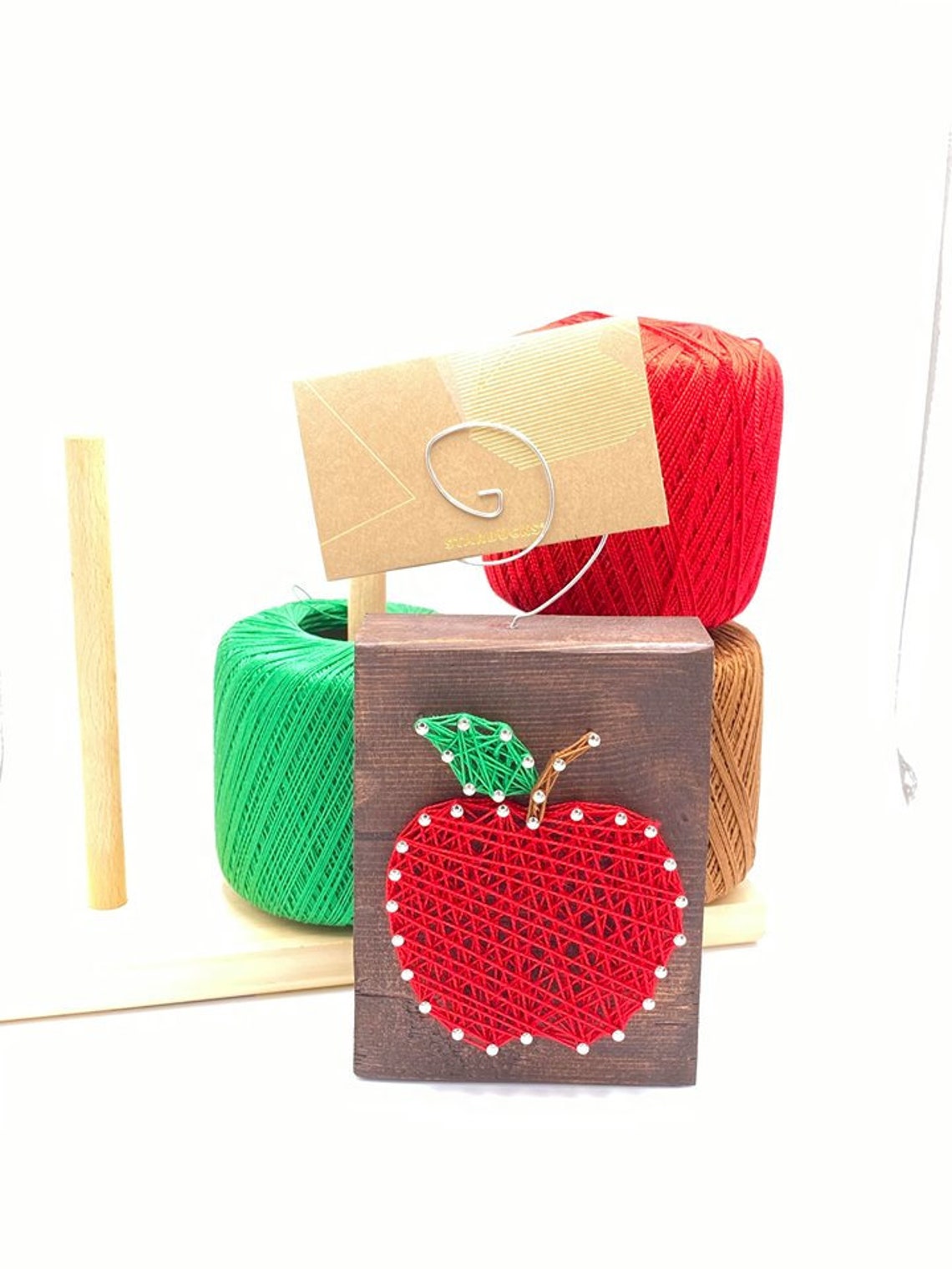 Mini Apple String Art DIY Kit Apple Teacher Gift Unique - Etsy