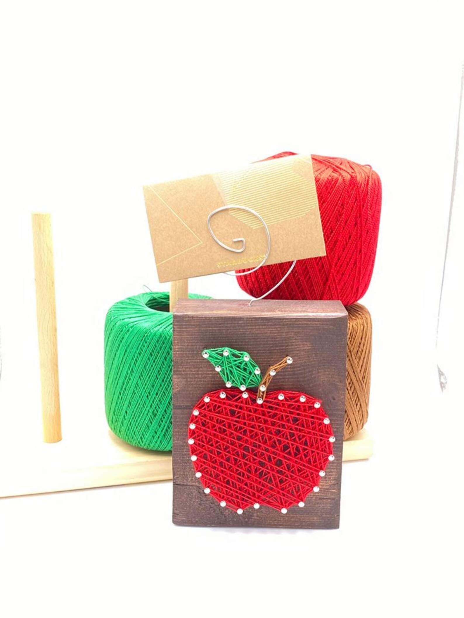Mini Apple String Art DIY Kit Apple Teacher Gift Unique - Etsy