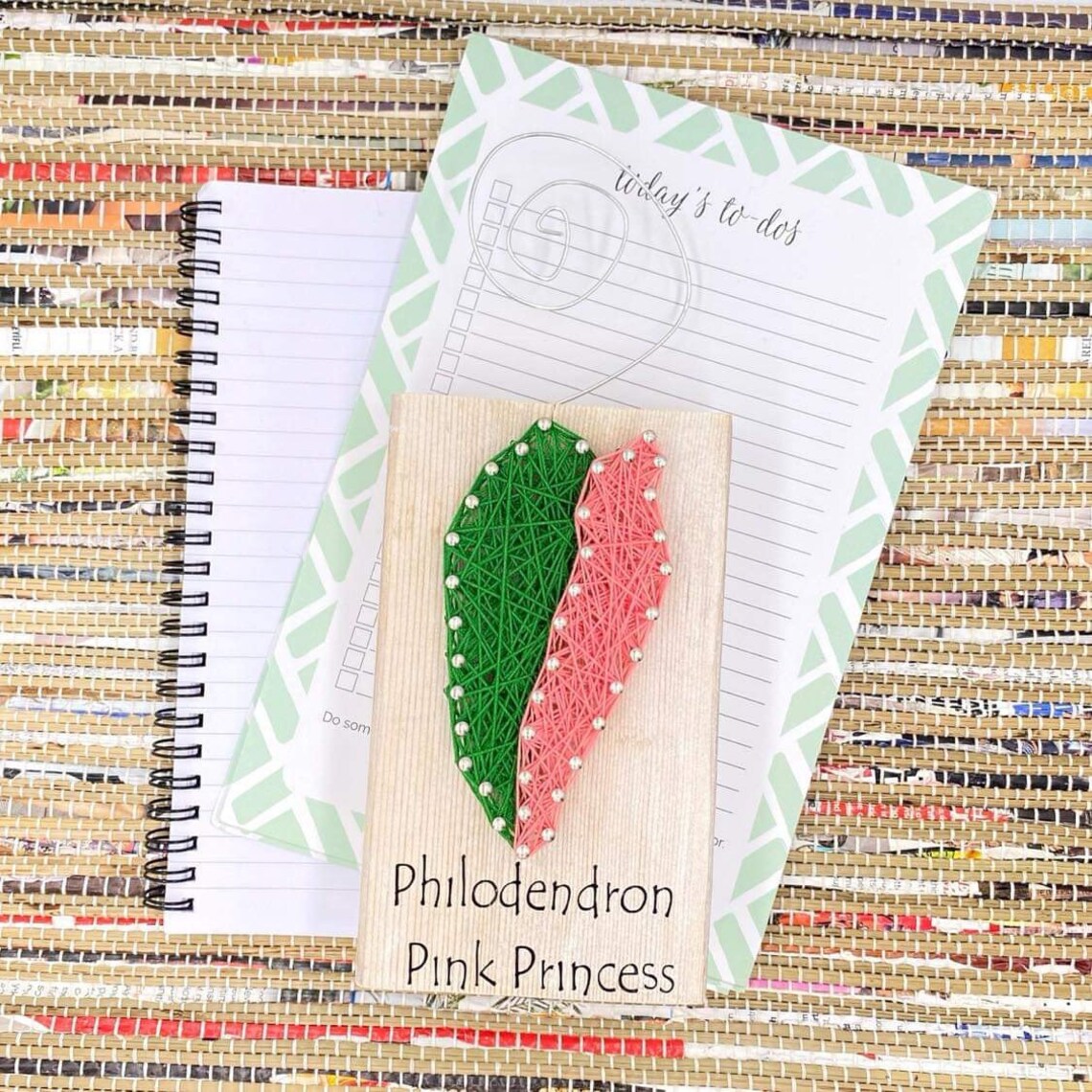 Philodendron Pink Princess String Art Home Office Desk Decor - Etsy