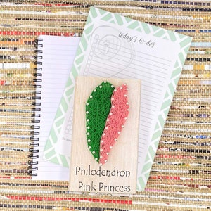 Philodendron Pink Princess String Art, Home Office Desk Decor, Desk ...