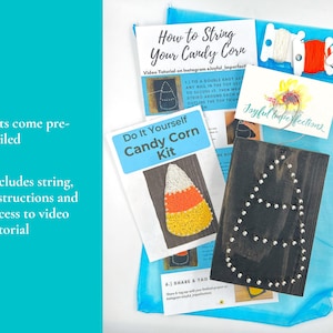 String Art Candy Corn Kit | Candy Corn DIY Kit | Halloween Kid Craft ...