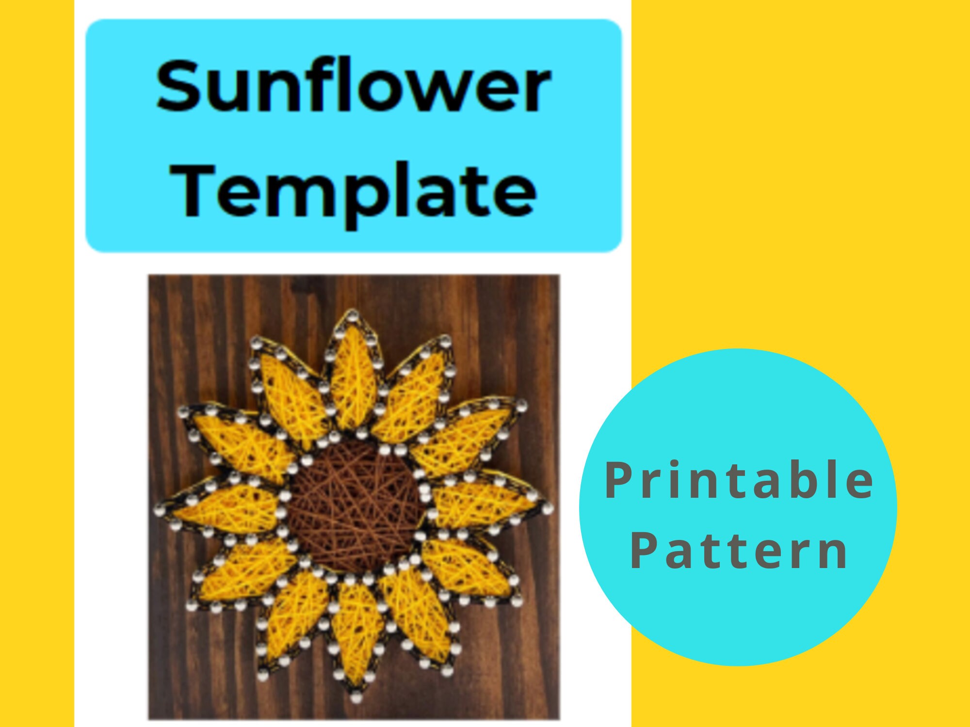 Sunflower Craft Pattern Sunflower Craft Kit DIY Sunflower - Etsy