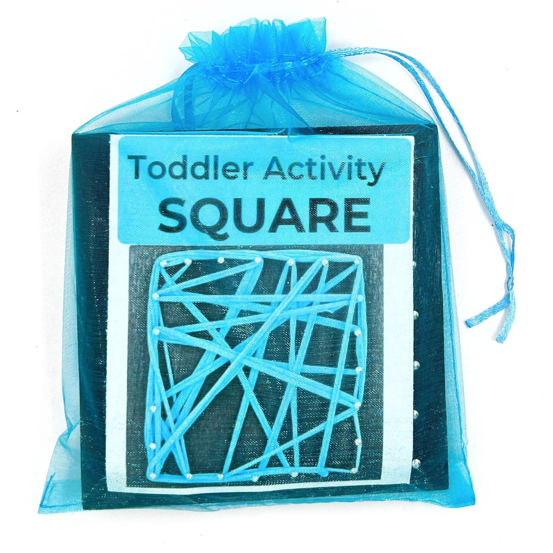 Square Busy Block Toddler Busy Board Toddler Shape Activity Preschool ...