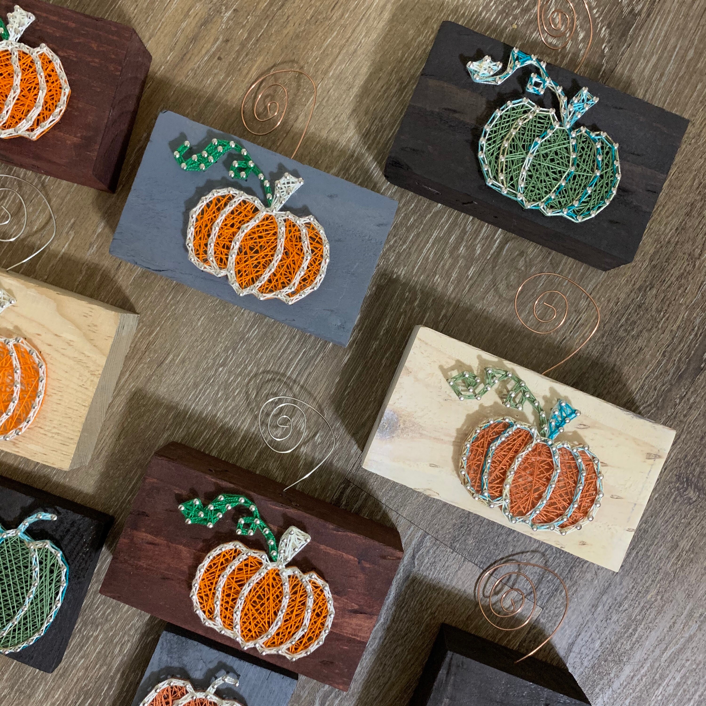 Mini Pumpkin String Art Photo Display, Pumpkin Decoration, Rustic ...