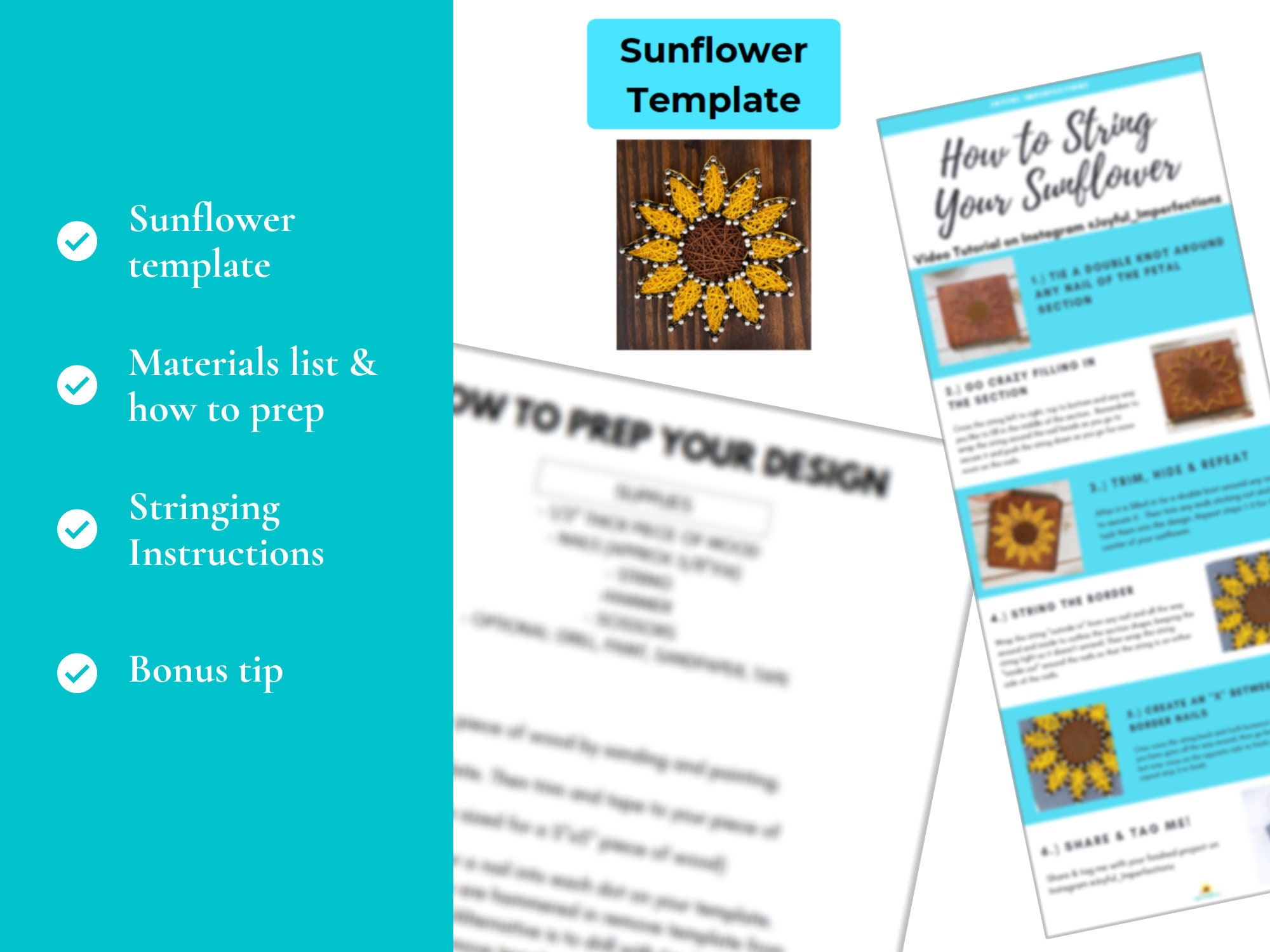 Sunflower Craft Pattern Sunflower Craft Kit DIY Sunflower - Etsy