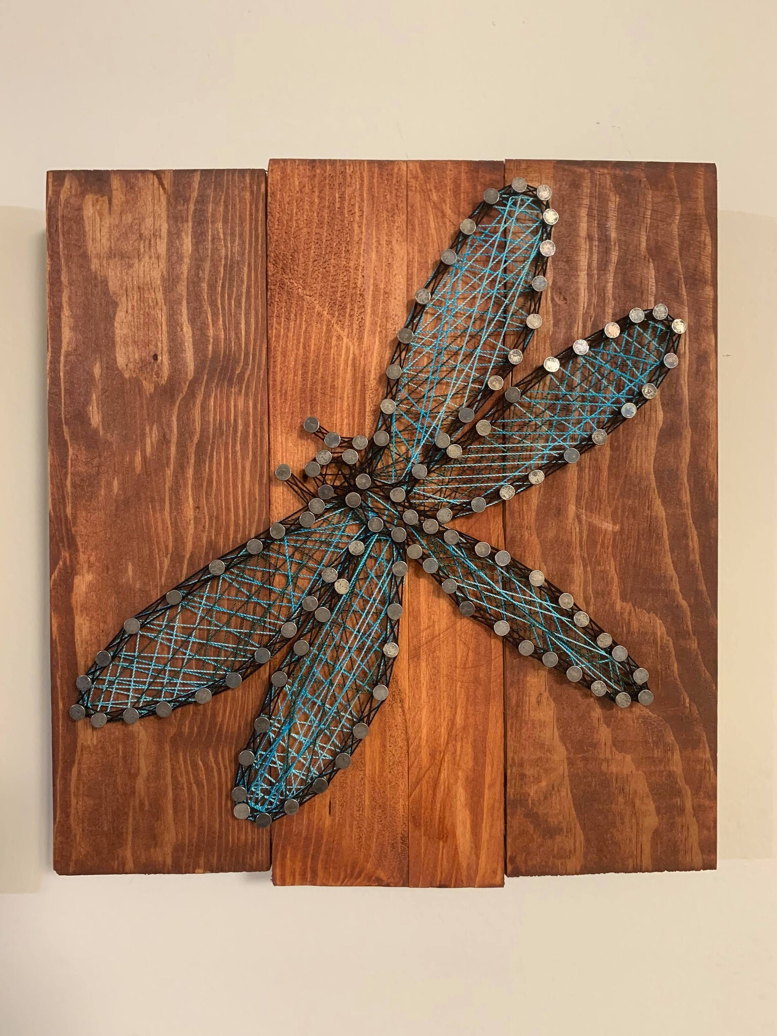 Blue & Black Dragonfly String Art String Art Home Decor - Etsy