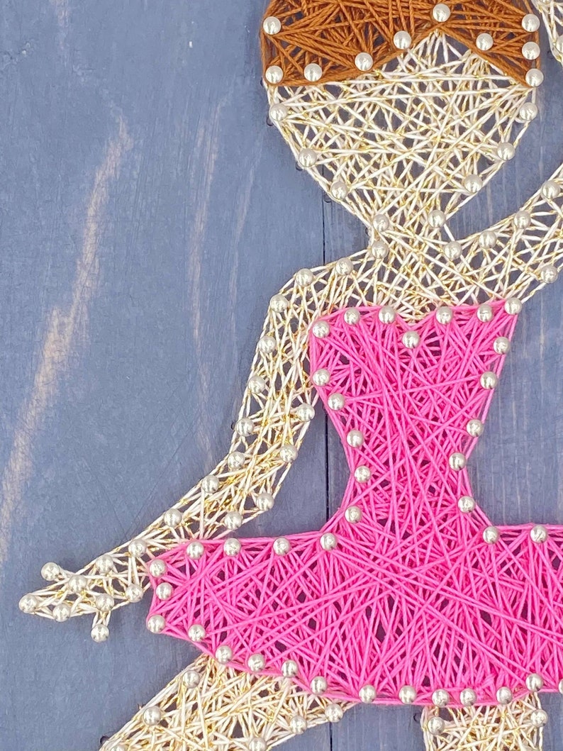 String Art Ballerina, Little Girl Wall Décor, Personalized Ballet Sign ...