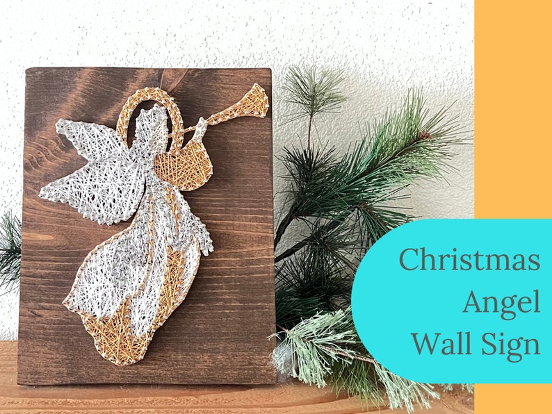 Angel String Art | Angel Christmas Decorations | Angel Decor | Angel Wall Art - Etsy
