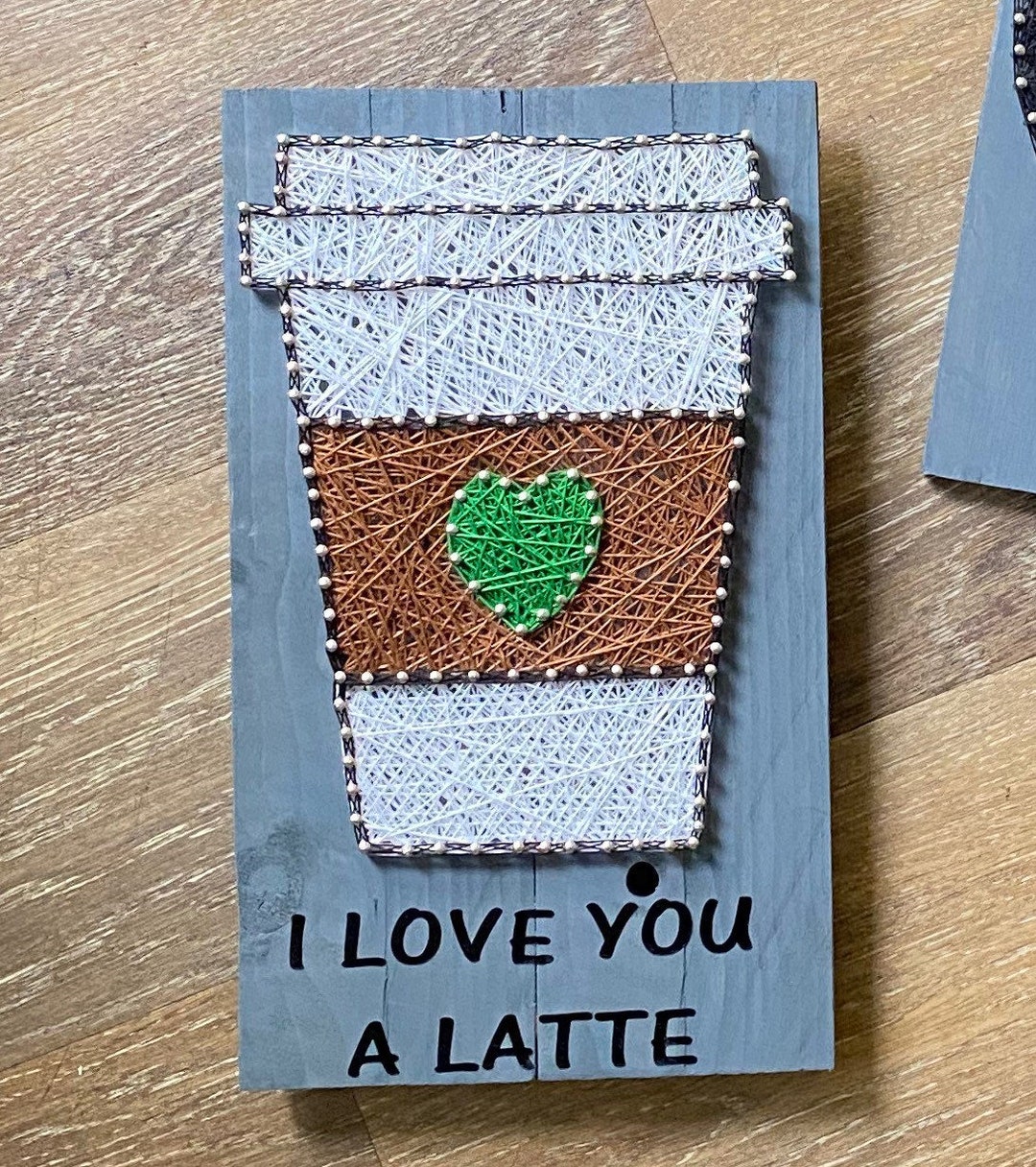 Coffee Latte String Art, Coffee Art, Coffee Bar Art, I Love You A Latte ...