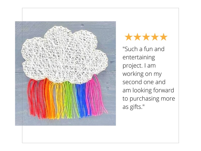 Rainbow Cloud String Art DIY Kit Cloud Rainbow Nursery Wall Art Rainbow ...