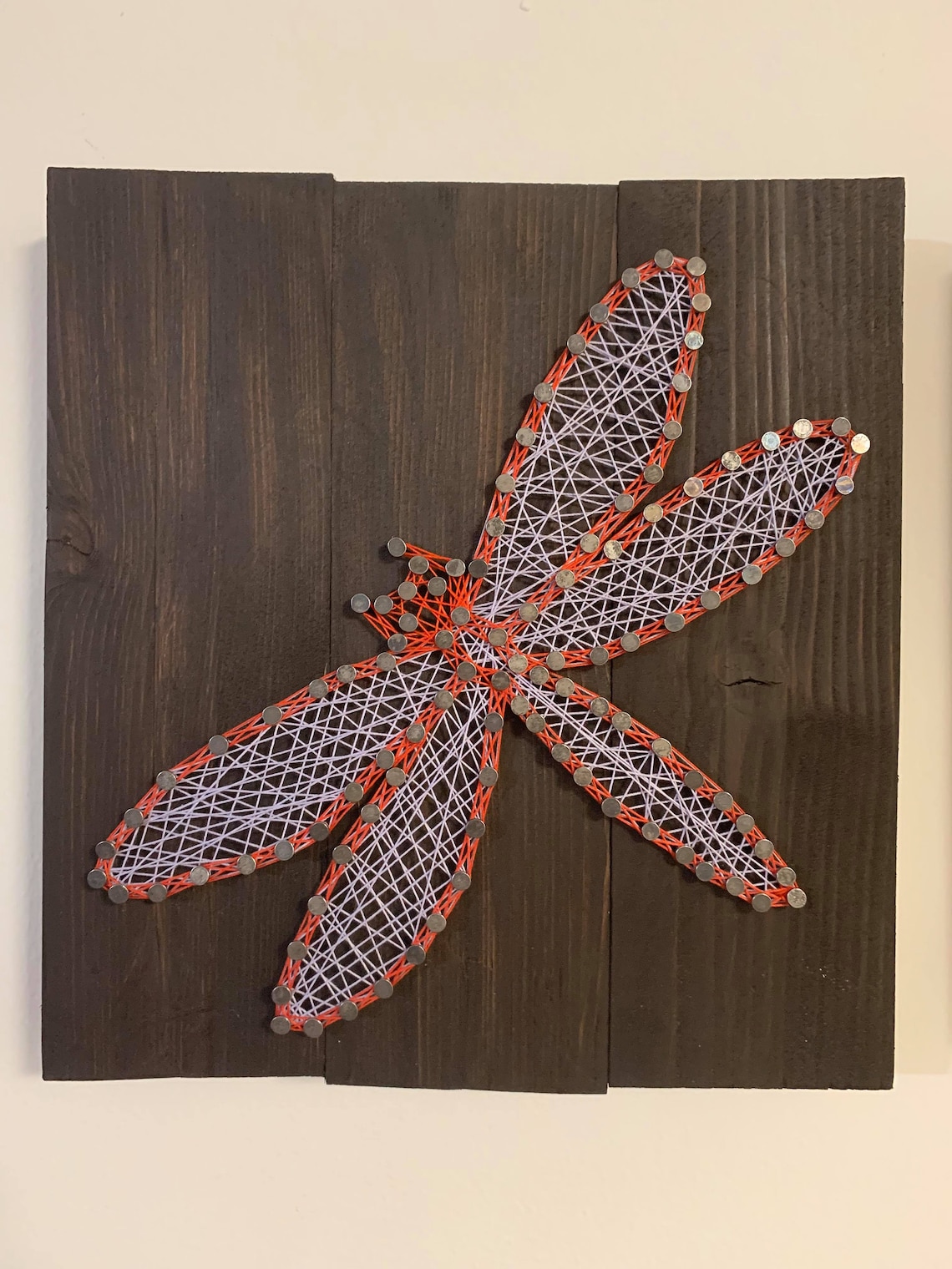 Blue & Black Dragonfly String Art String Art Home Decor | Etsy