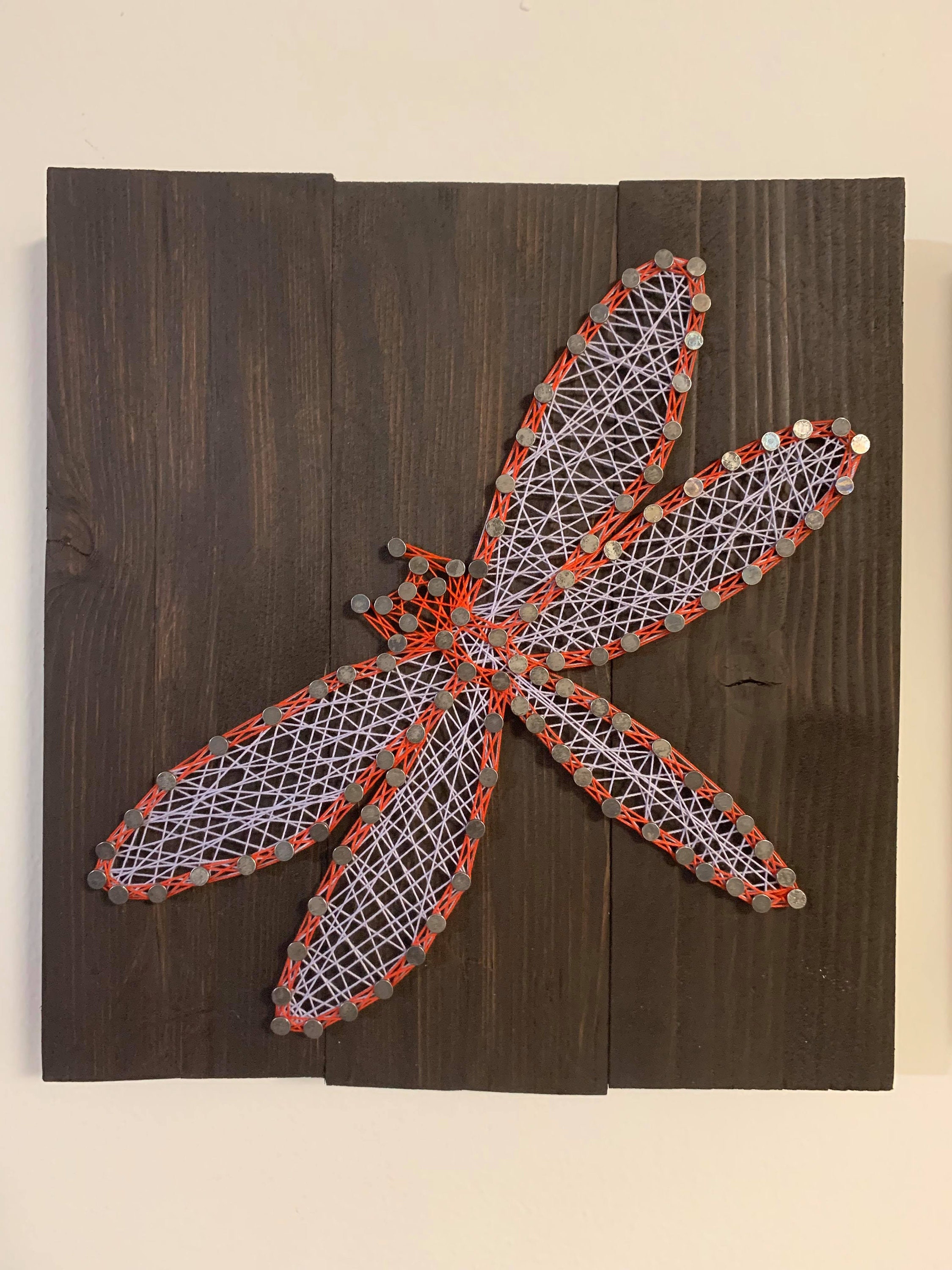 Blue & Black Dragonfly String Art String Art Home Decor - Etsy