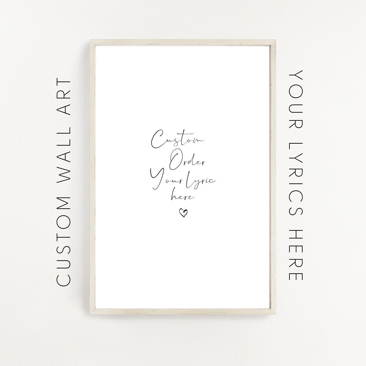 Custom Song Lyrics Printable Wall Art Digital Download Personalised ...