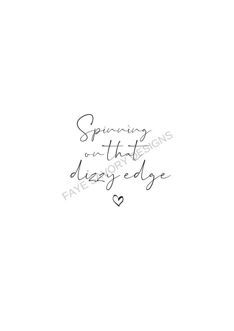 Spinning on That Dizzy Edge Lyrics Print | Digital Download - Etsy