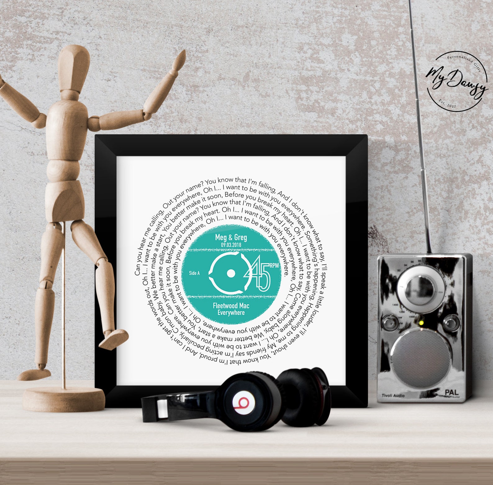 Regalo de letras de canciones enmarcadas recuerdo de primer - Etsy España