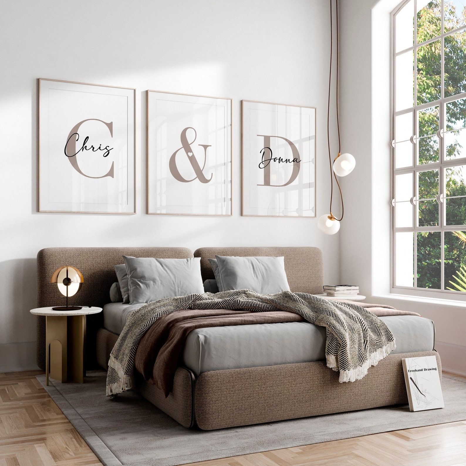 Personalised Couple Prints,couple Initials,couple Names, Bedroom Decor ...
