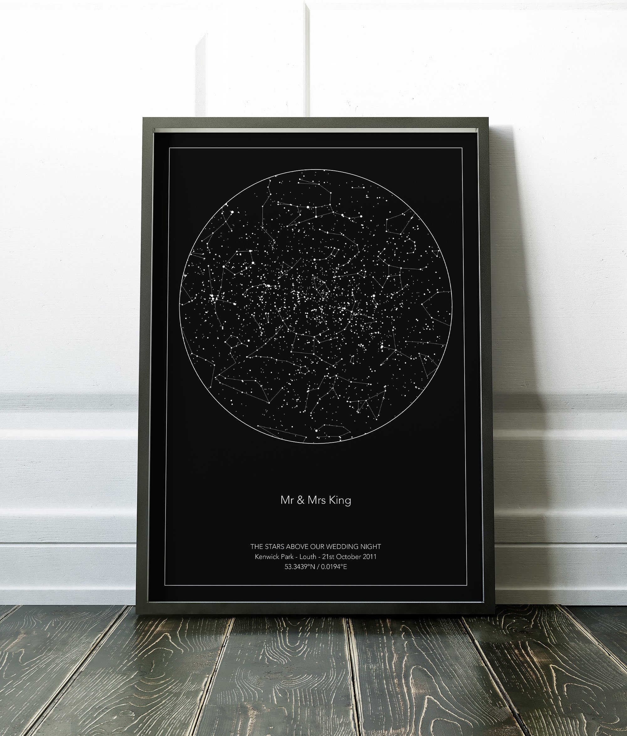 Night Sky Print Personalised Birthday Gift the Stars the Day - Etsy UK