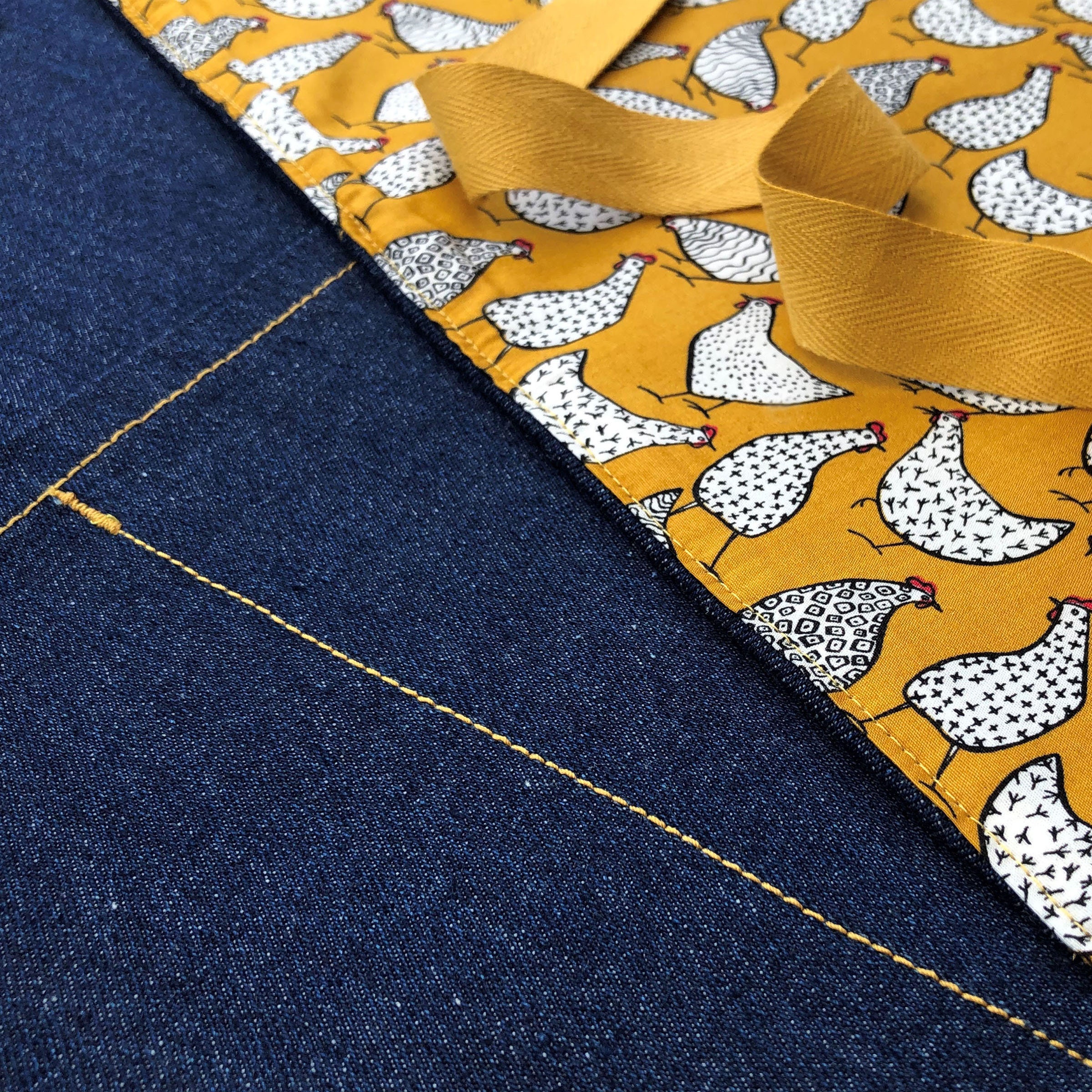 Denim Waist Apron Chicken Gardening Half Apron Craft - Etsy