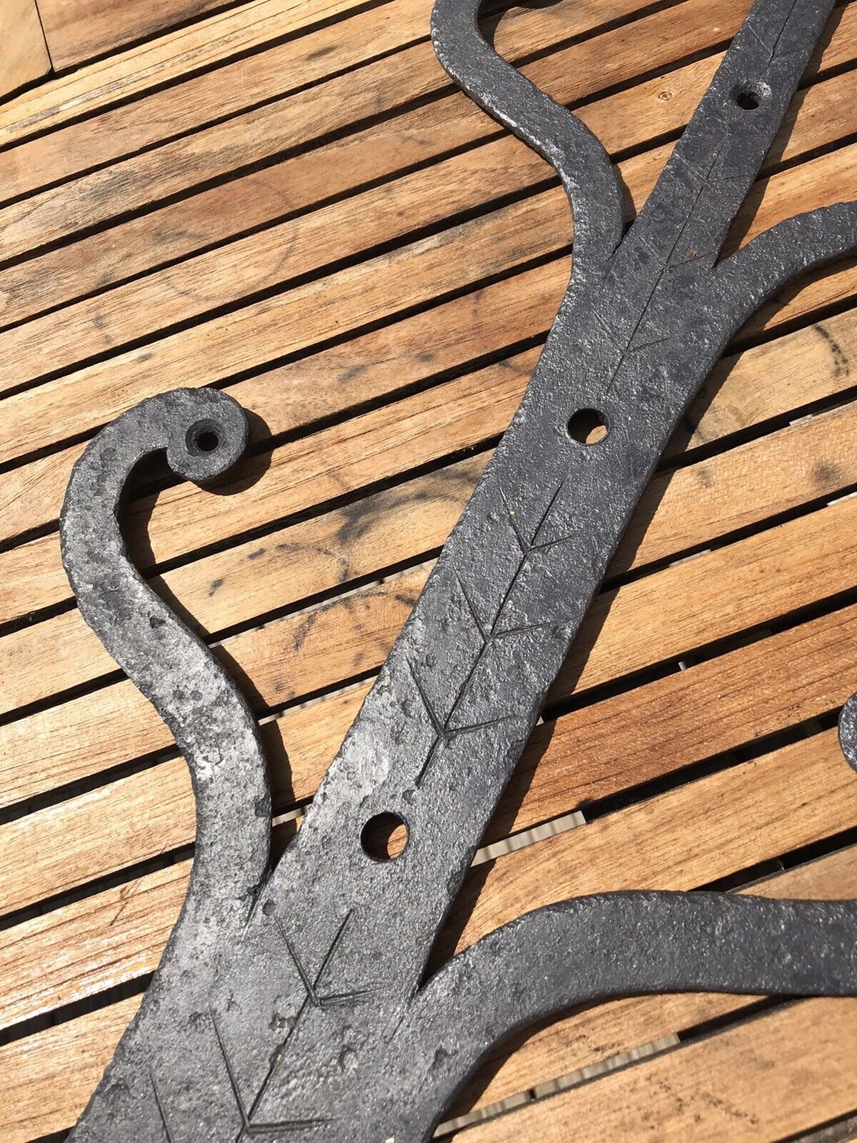 Rare Original 15th Century Medieval Door Hinges Gothic Forged Iron ...