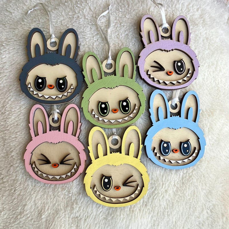 Pink and Yellow Labubu - Etsy