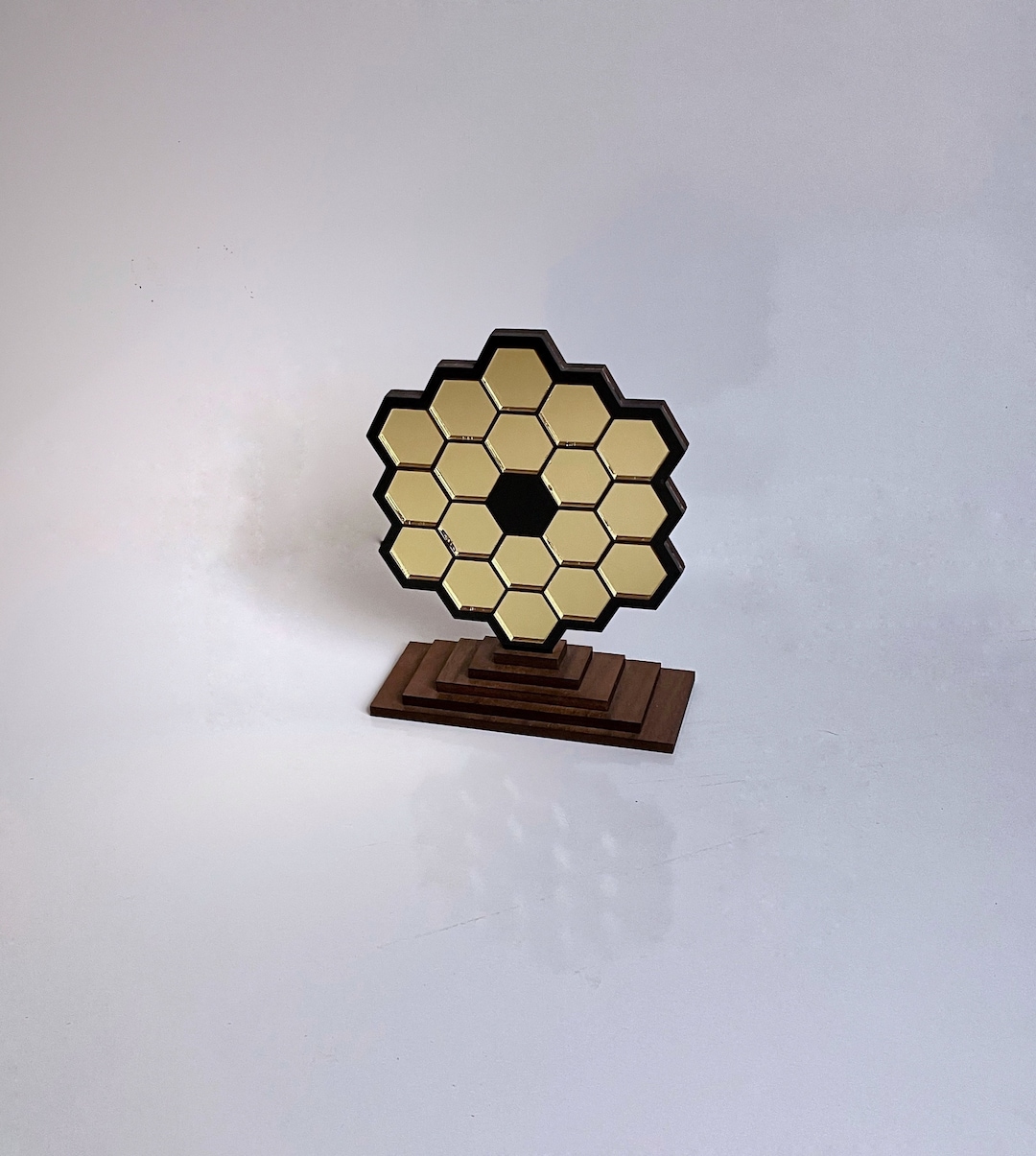 Handcrafted James Webb Telescope Model With Galaxy Art - 6-inch Gold ...