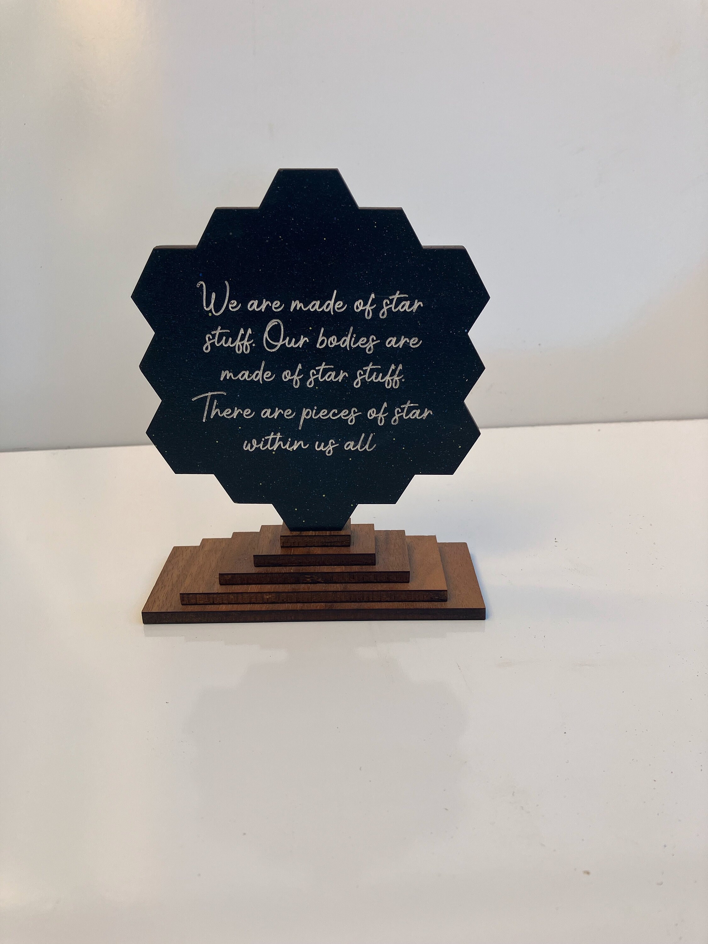 Handcrafted James Webb Telescope Model With Galaxy Art - 6-inch Gold ...