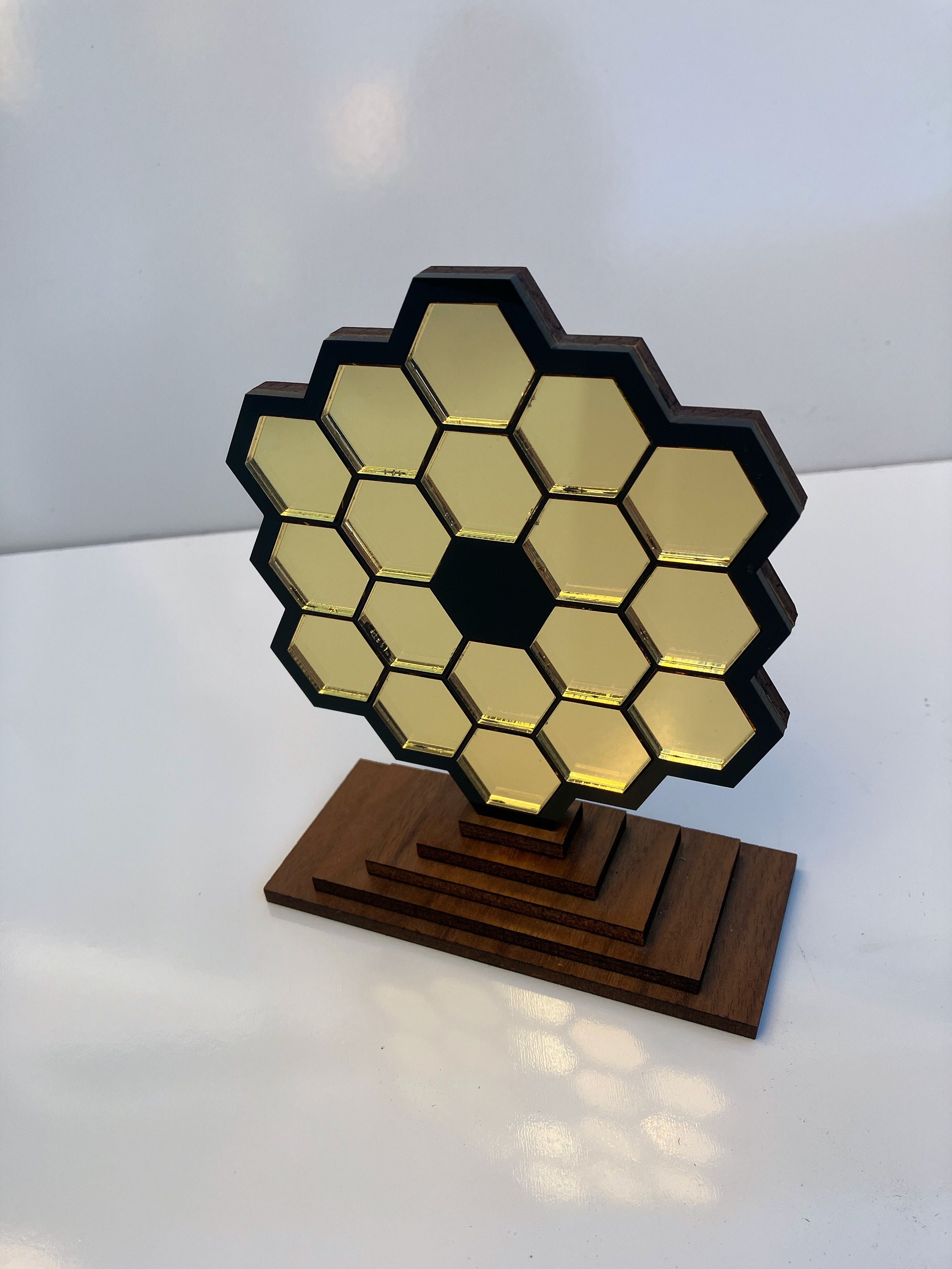 Handcrafted James Webb Telescope Model With Galaxy Art - 6-inch Gold ...