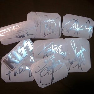 Kiss Autographs Stickers Eric Singer, Tommy Thayer, «ace» Frehley ...