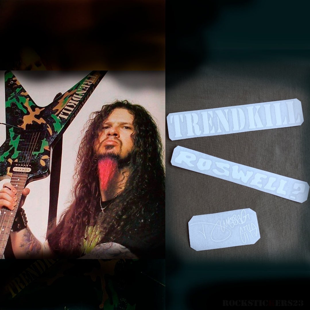 Trendkill, Roswell Guitar Stickers Dimebag Darrell Washburn Dime Decal ...