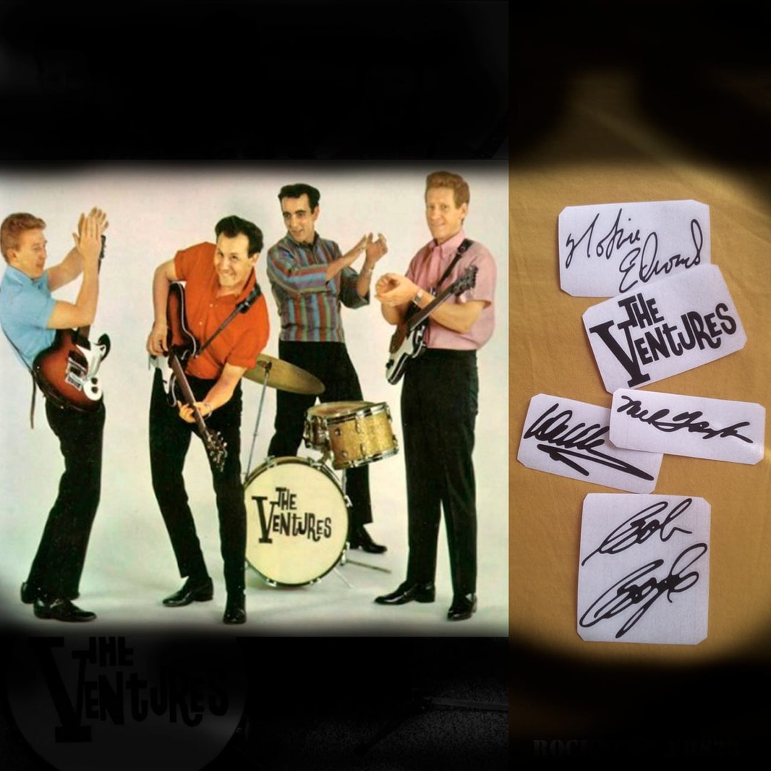 Nokie Edwards, Don Wilson, Mel Taylor, Bob Bogle Autographs Vinyl ...