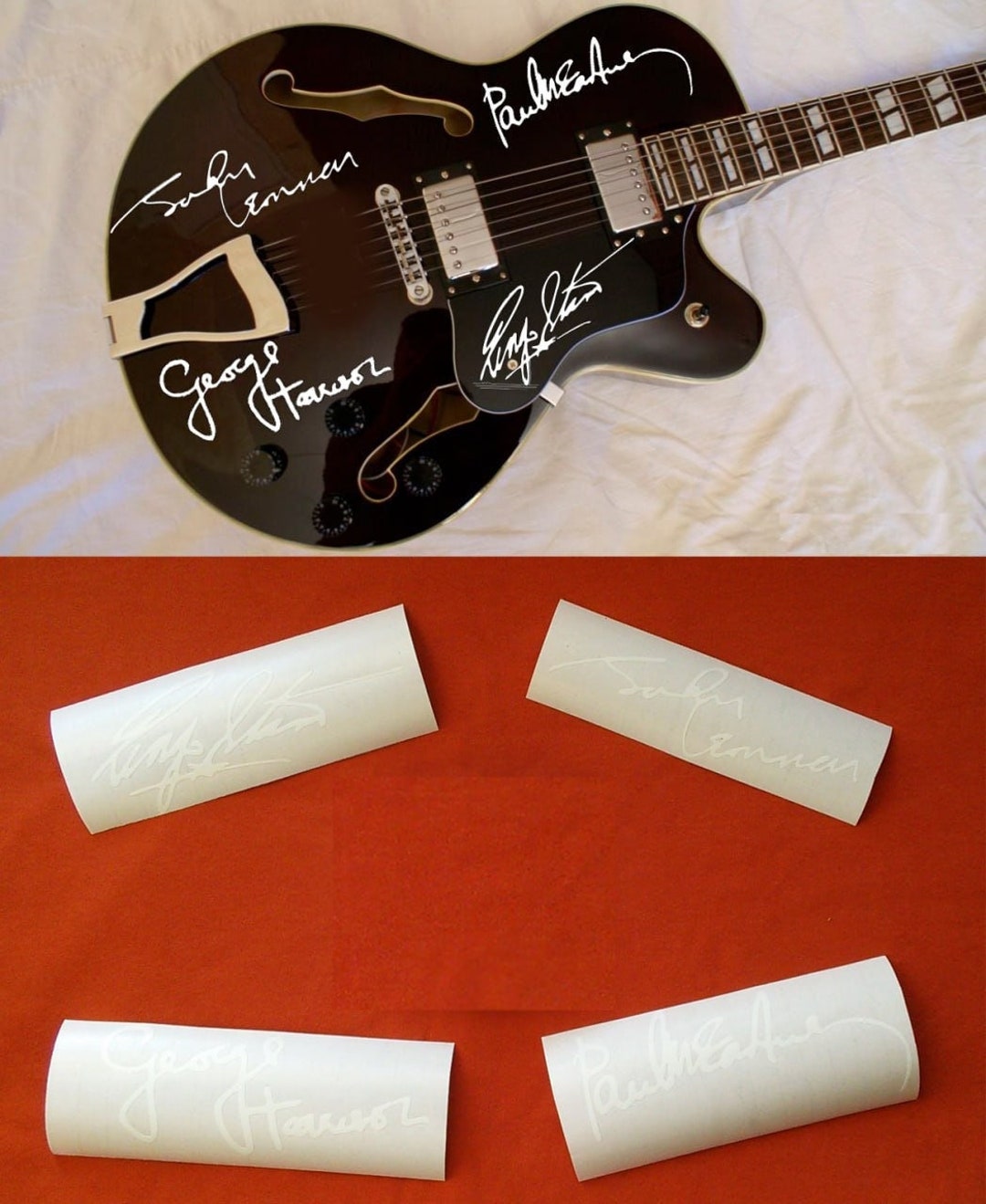 George Harrison, Ringo Starr, John Lennon, Paul Mccartney Autographs ...