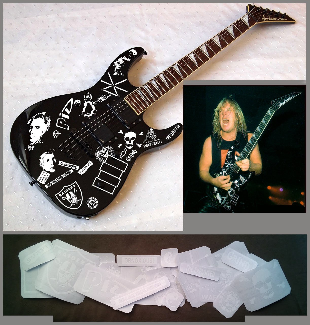 Jeff Hanneman Jackson Guitar Vinyl Stickers Slayer Full Set 22 - Etsy