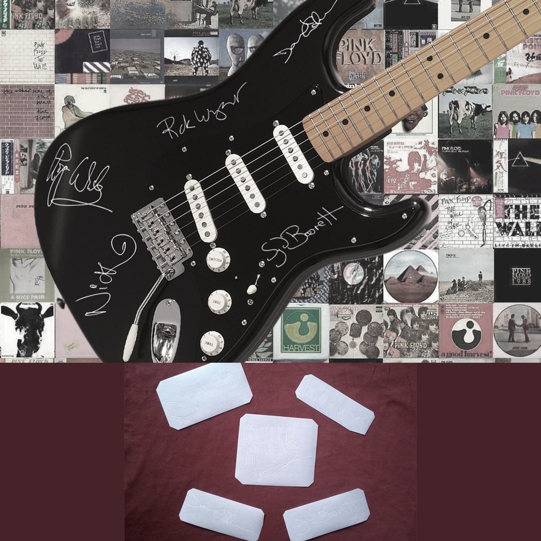 George Waters,david Gilmour,syd Barrett,nick Mason Autographs Stickers ...