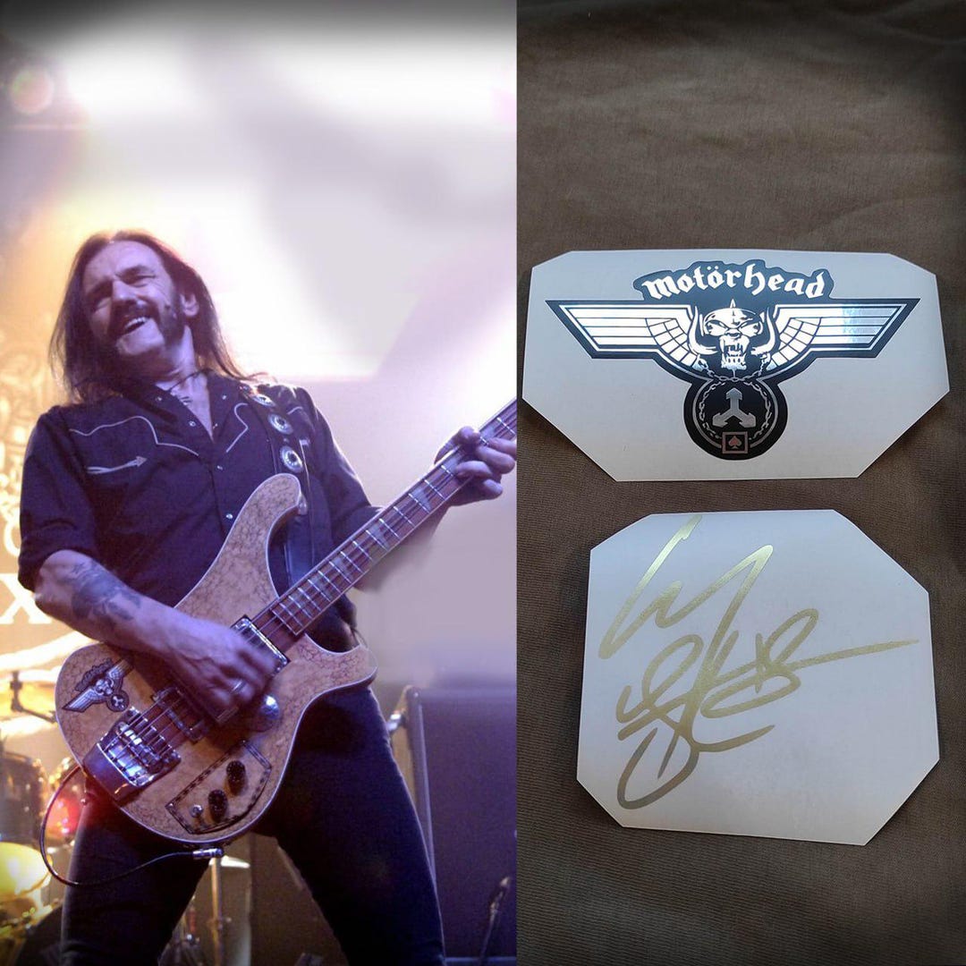Lemmy Kilmister Guitar Stickers Motorhead Decal Rickenbacker Vinyl ...