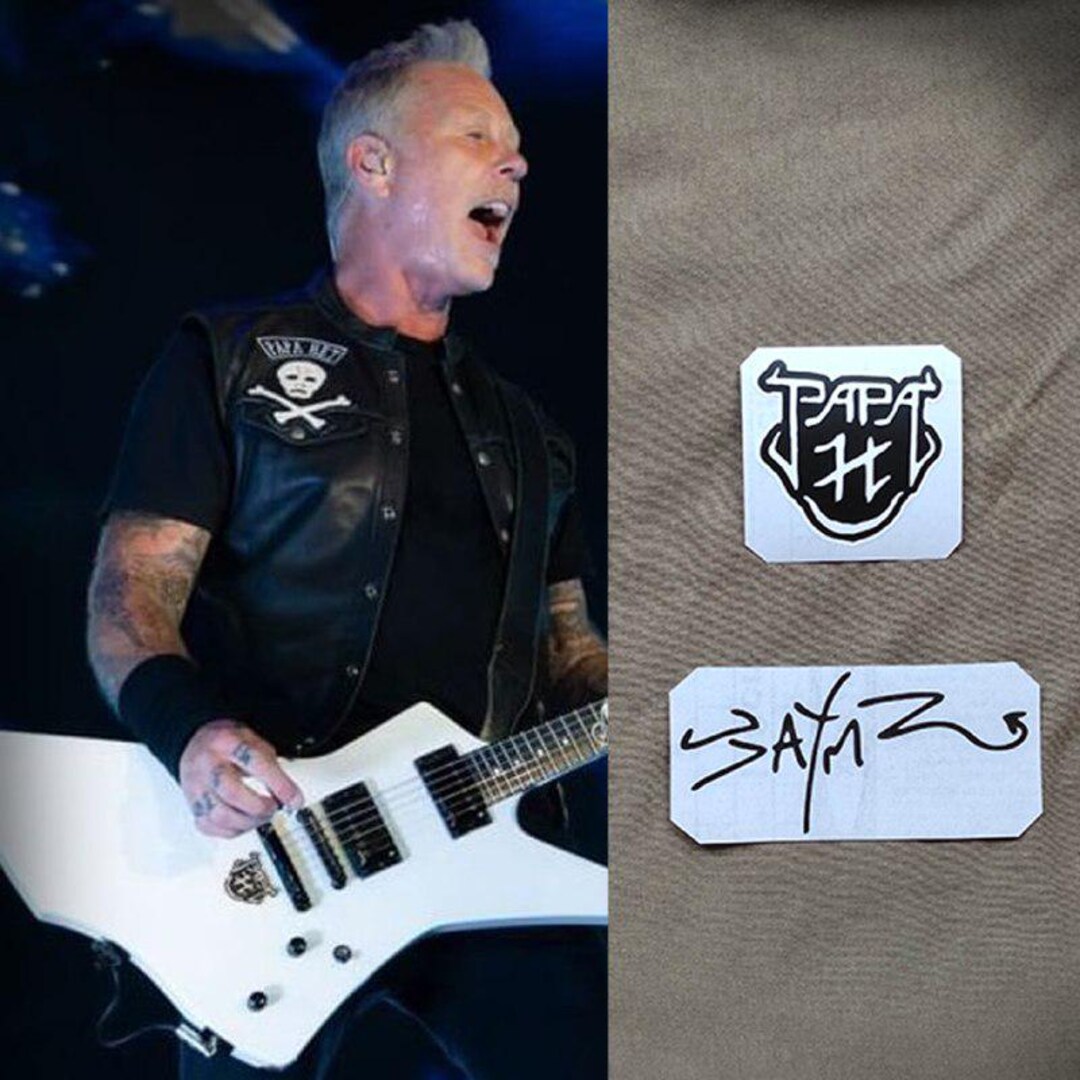 James Hetfield LTD SNAKEBYTE Guitar Stickers "papa H" Vinyl Decal - Etsy