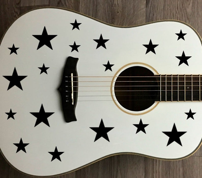 Stickers Stars Guitars Vinyl Decal Set 28 - Etsy