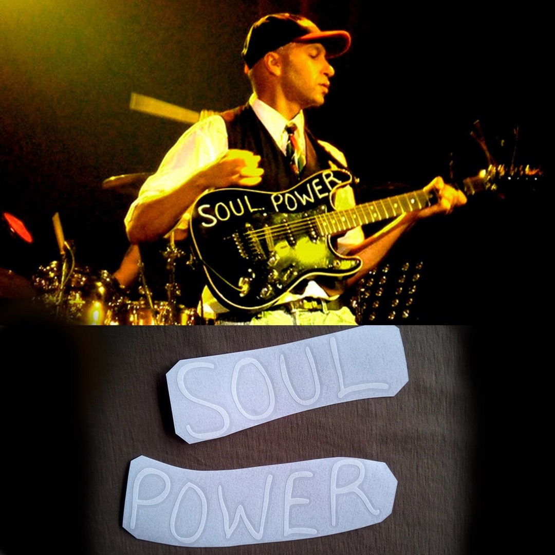 Soul Power Guitar Stickers Tom Morello Fender Stratocaster Vinyl Decal ...