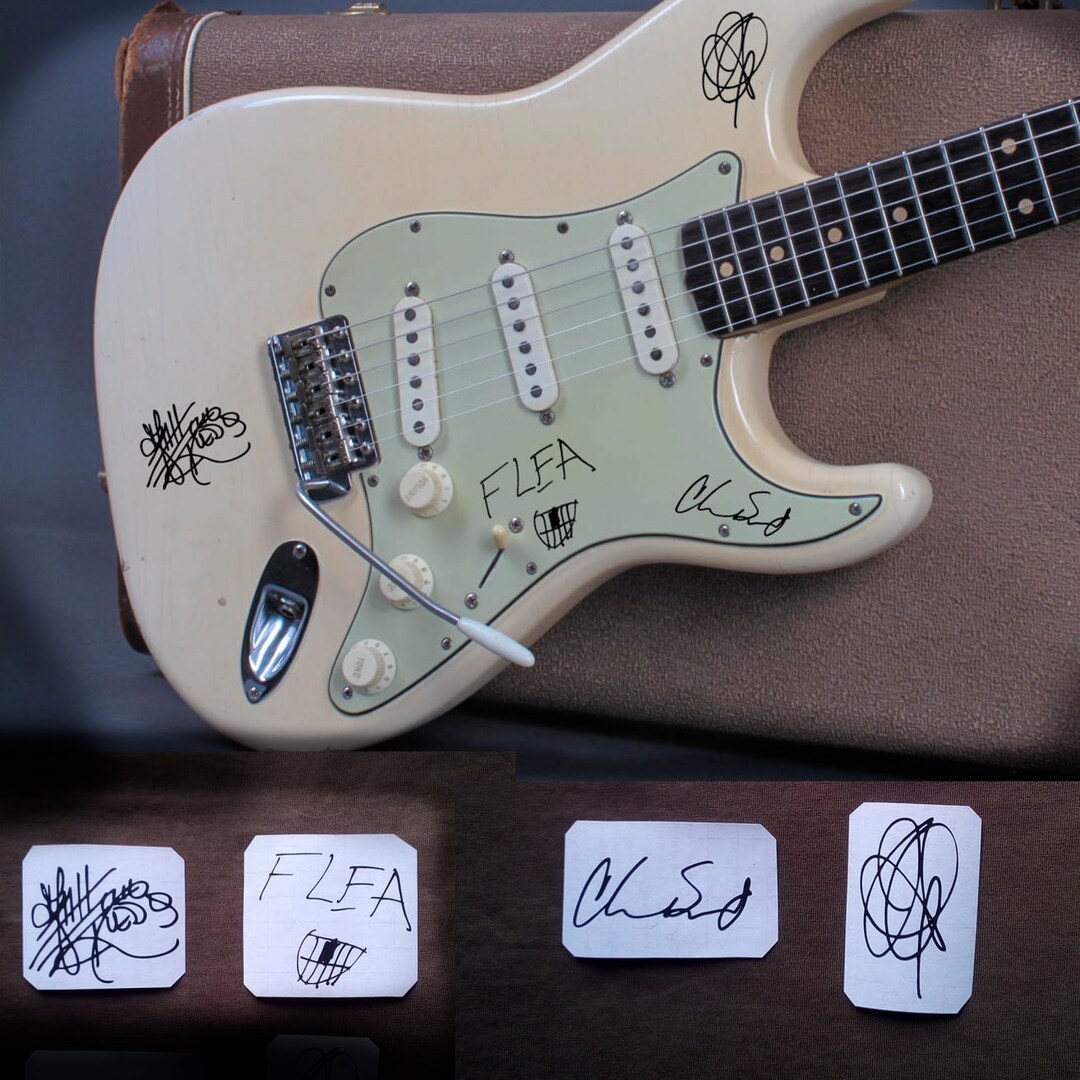 Anthony Kiedis, Flea, Chad Smith, John Frusciante Autographs Stickers ...