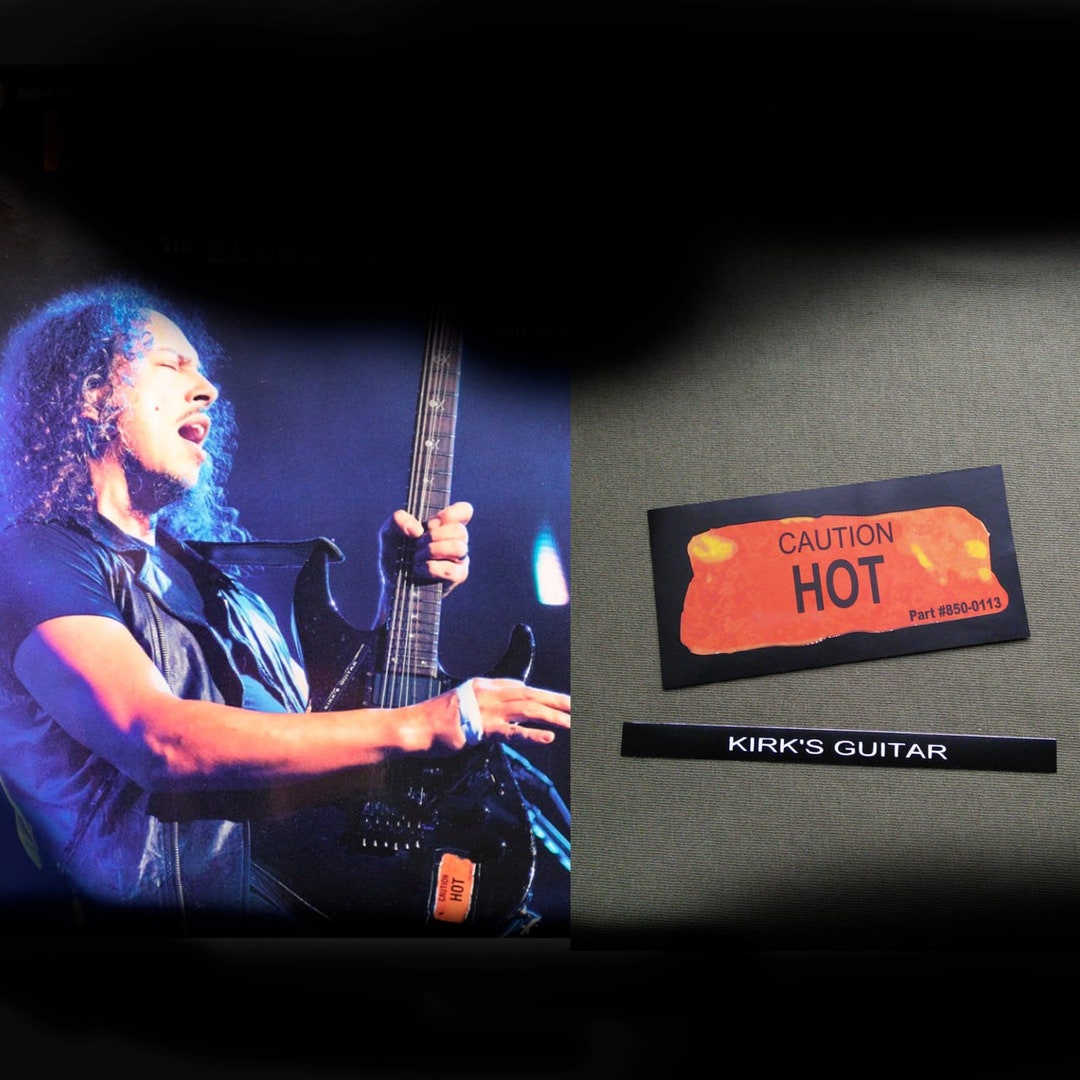 Kirk Hammett Guitar Stickers Caution HOT Vinyl Decal ESPKH-2 - Etsy