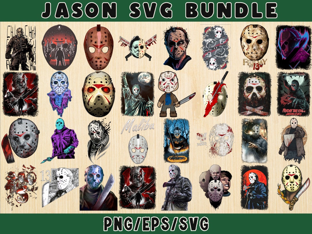 Jason Vorhees Svg Bundle, Horror Movies Svg Bundle, Friday the 13th Svg ...