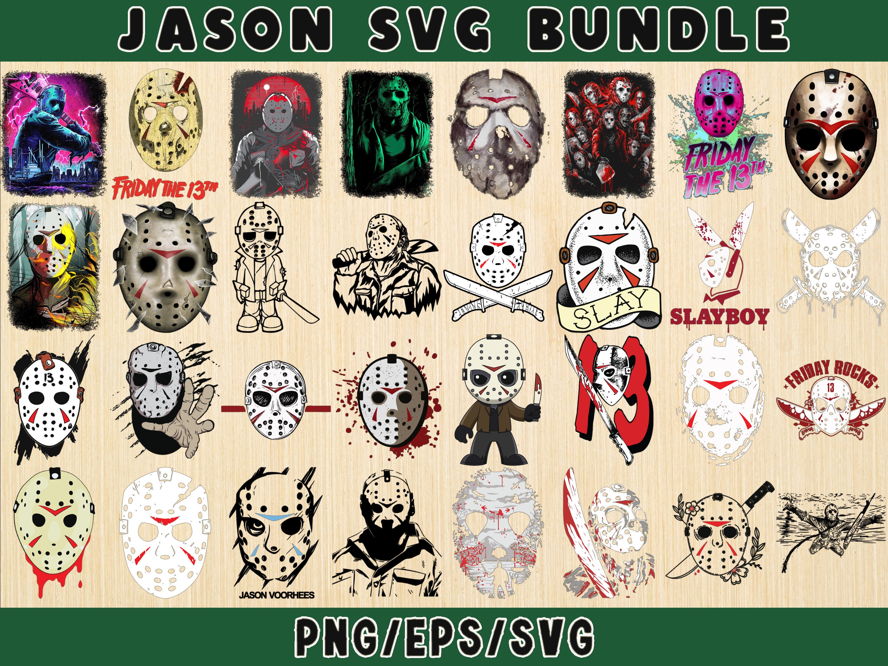 Jason Vorhees Svg Bundle, Horror Movies Svg Bundle, Friday the 13th Svg ...