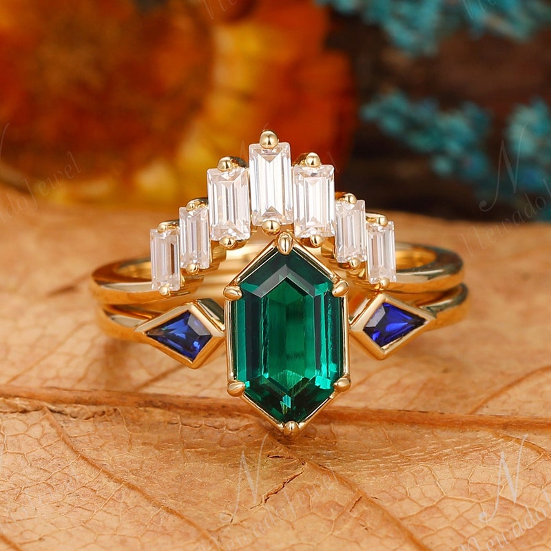 Gemstone Ring Set - Etsy