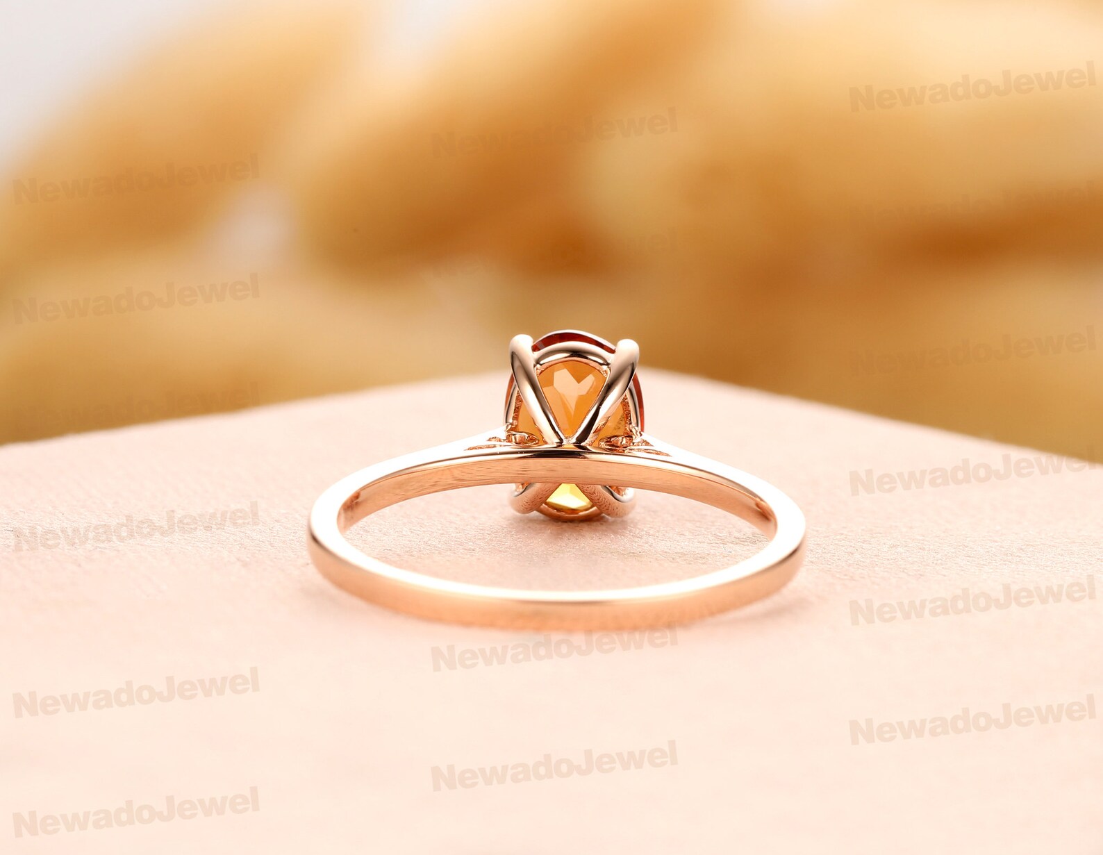 Gorgeous Fanta Garnet Promise Ring 6x8mm Oval Cut Natural | Etsy