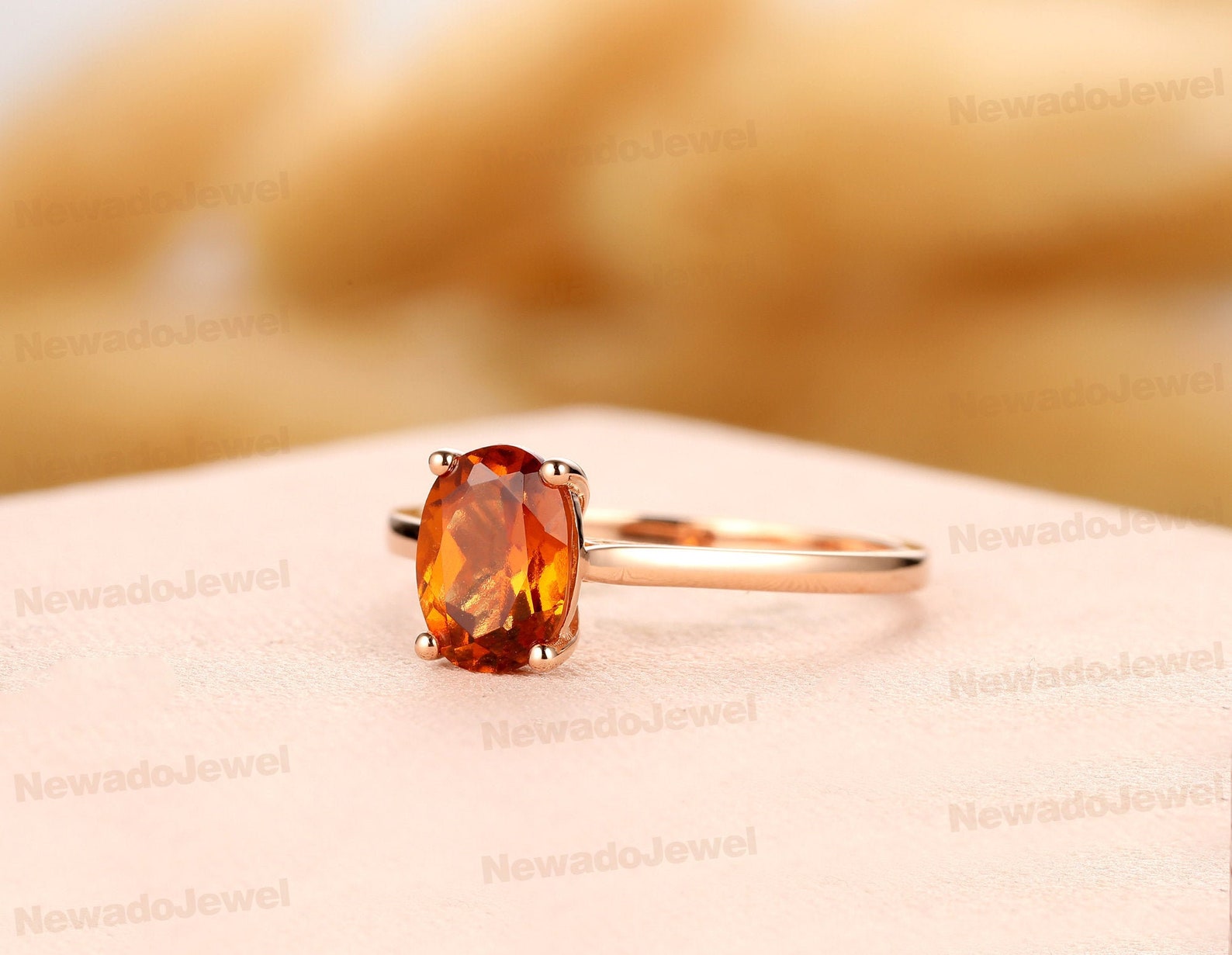 Gorgeous Fanta Garnet Promise Ring 6x8mm Oval Cut Natural - Etsy